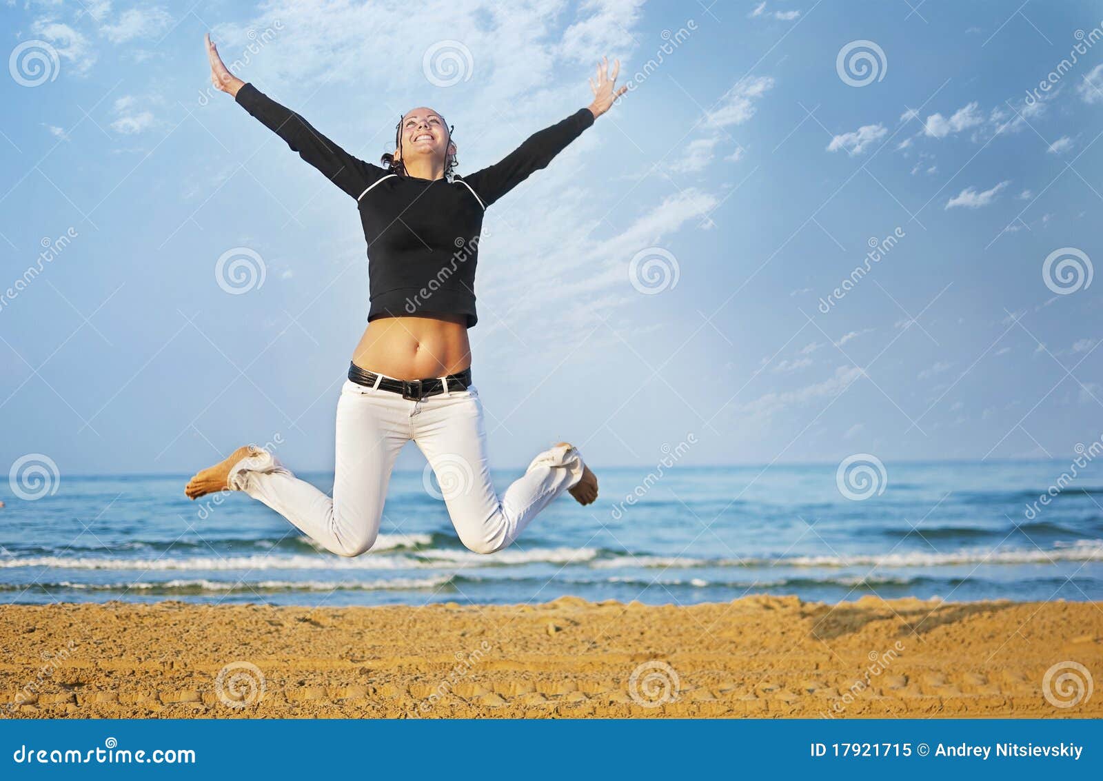 Girl jumping stock image. Image of exercising, healthy - 17921715