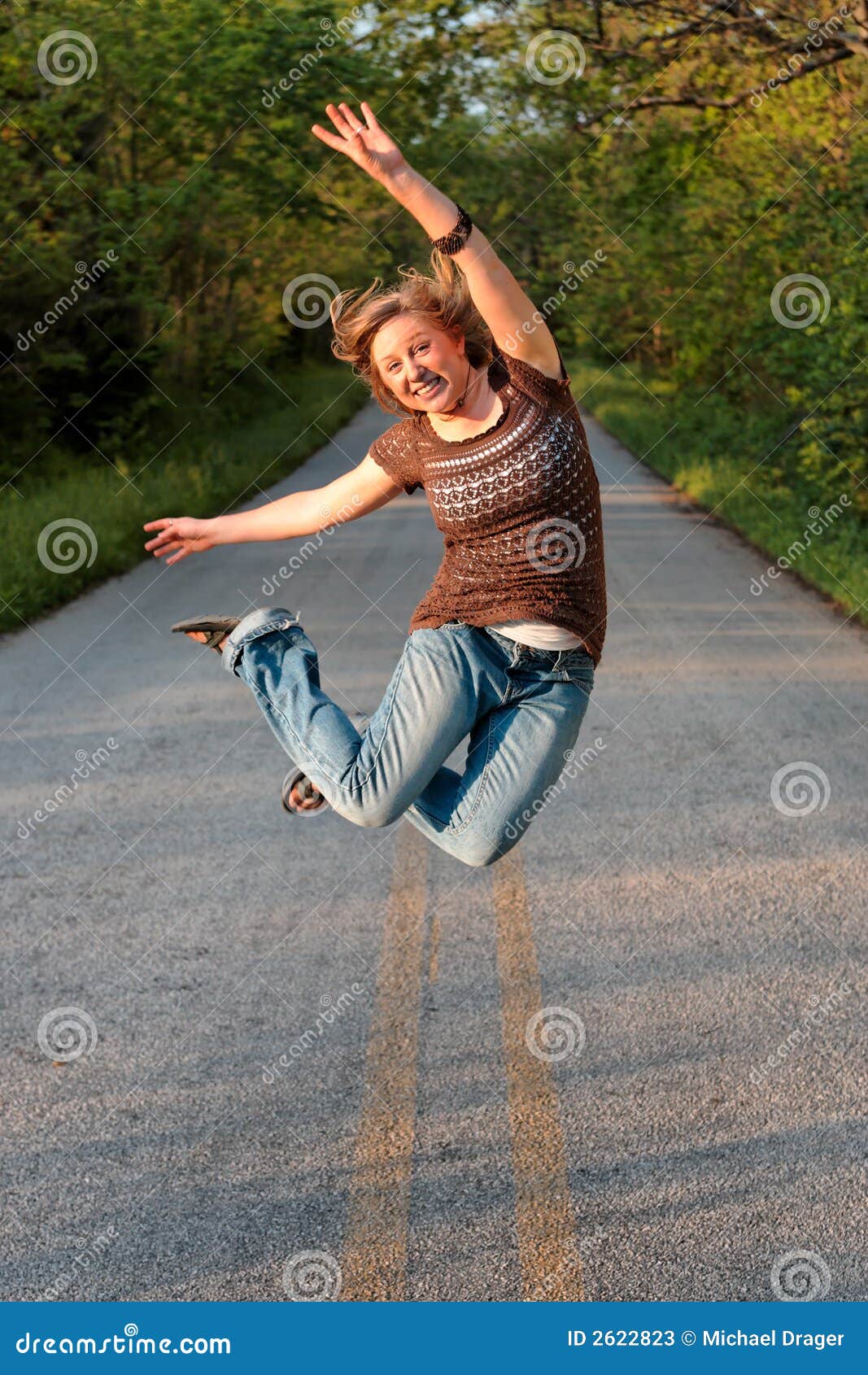 Girl Jumping stock image. Image of attitude, success, cheer - 2622823