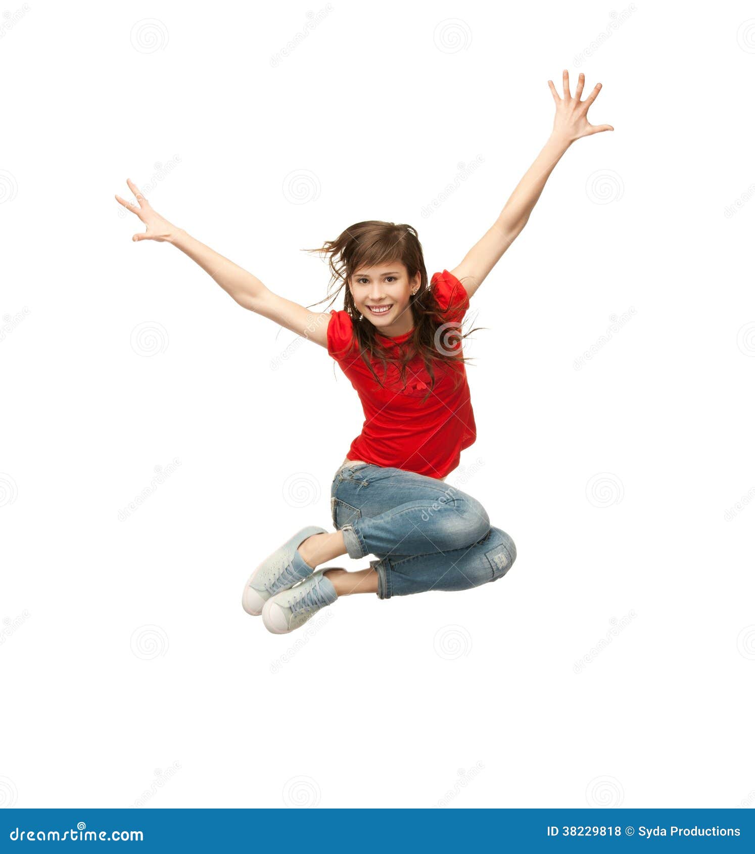 Girl jumping stock photo. Image of people, hands, jump - 38229818