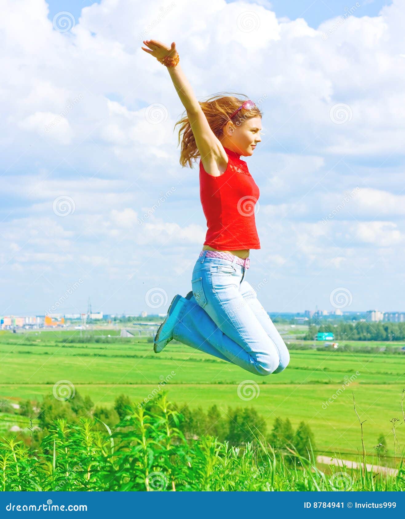 Girl jumping stock image. Image of energy, dance, love - 8784941