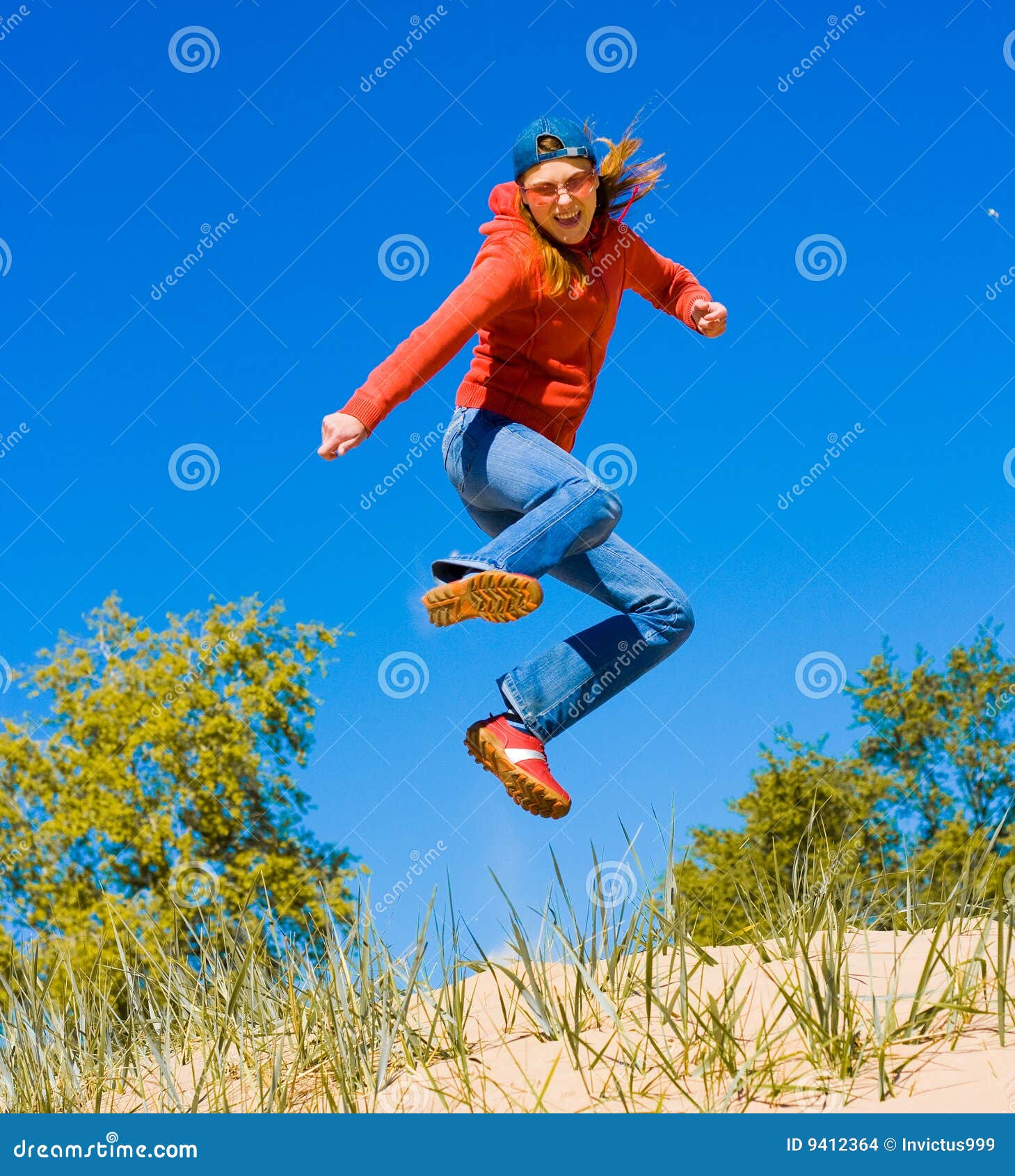 Girl jumping stock photo. Image of girl, love, healthy - 9412364