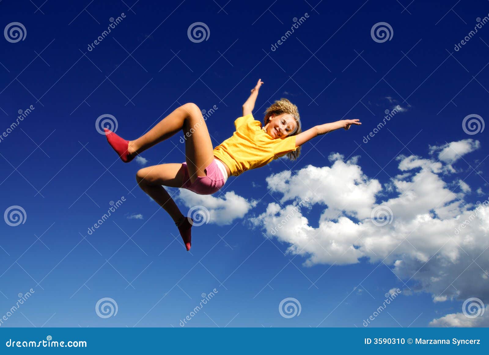 Girl jumping in air stock photo. Image of energy, athlete - 3590310