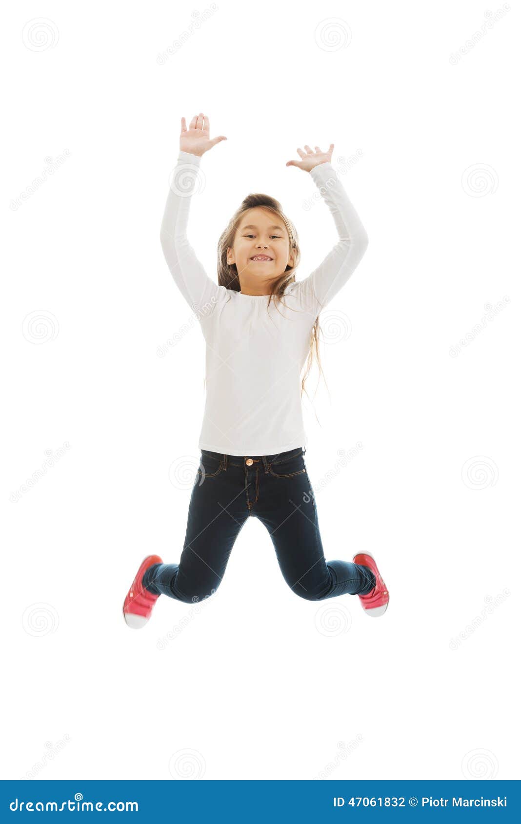 Girl jumping with joy stock photo. Image of action, exercise - 47061832