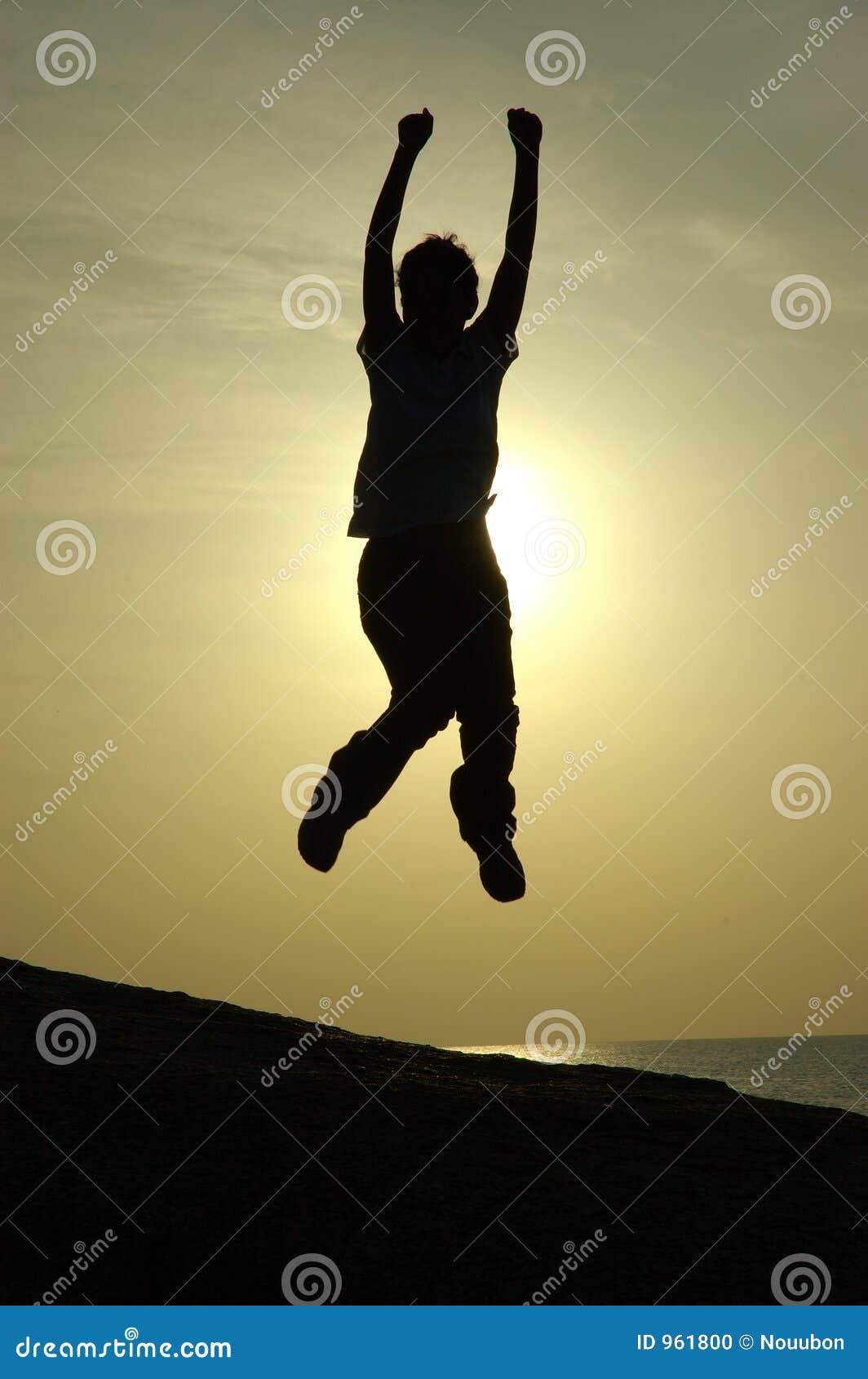 Girl Jumping Silhouette stock photo. Image of jump, jumping - 961800