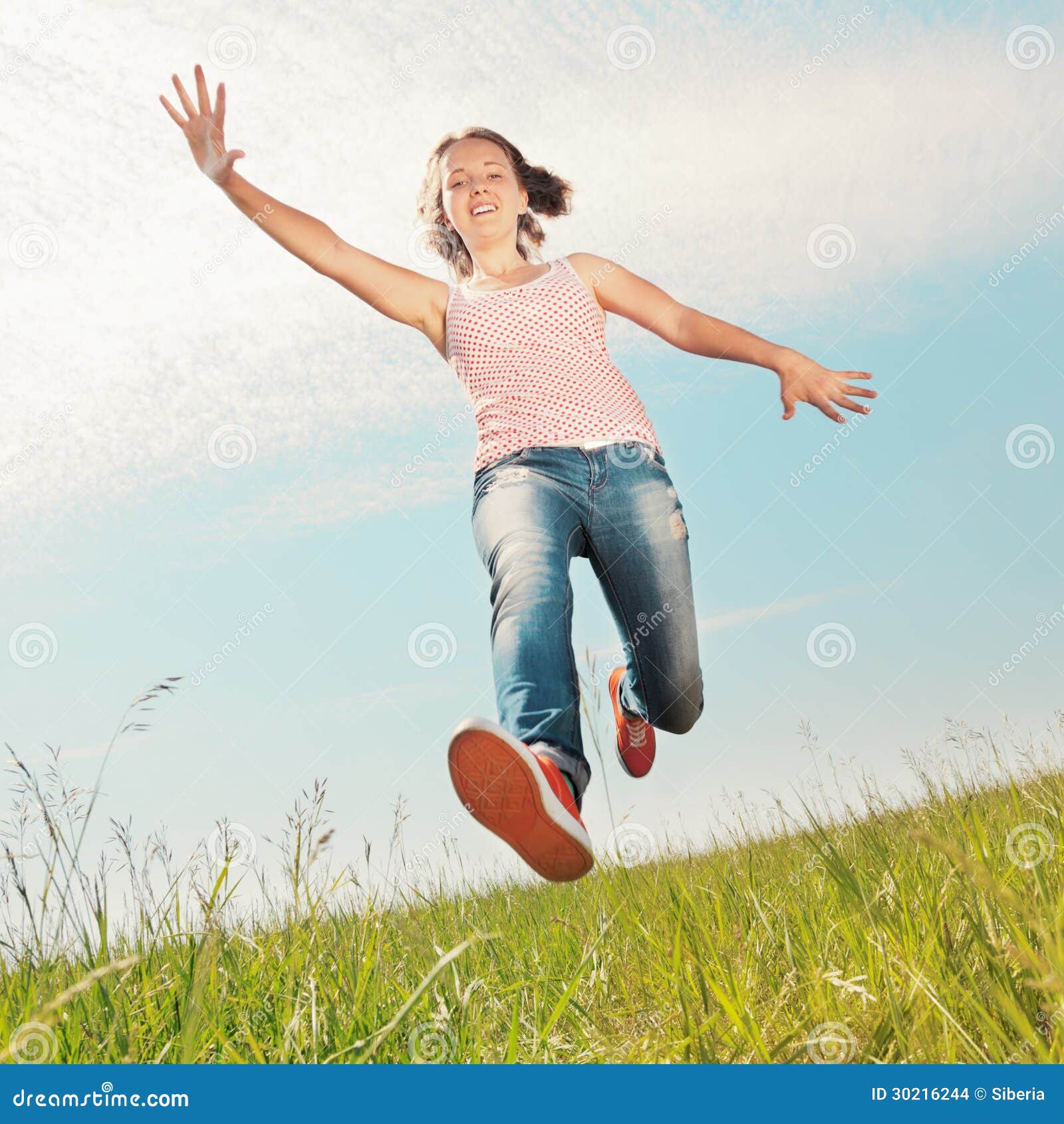 Spring Girl stock photo. Image of cheerful, positivity - 30216244