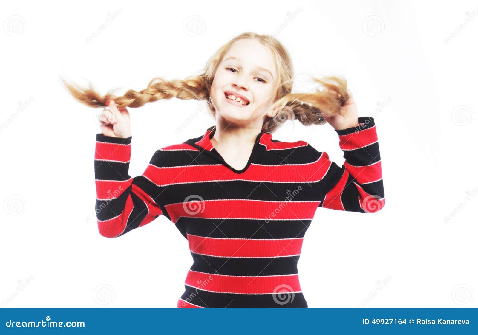 Girl Jumps on a White Background Stock Photo - Image of isolated, leap ...