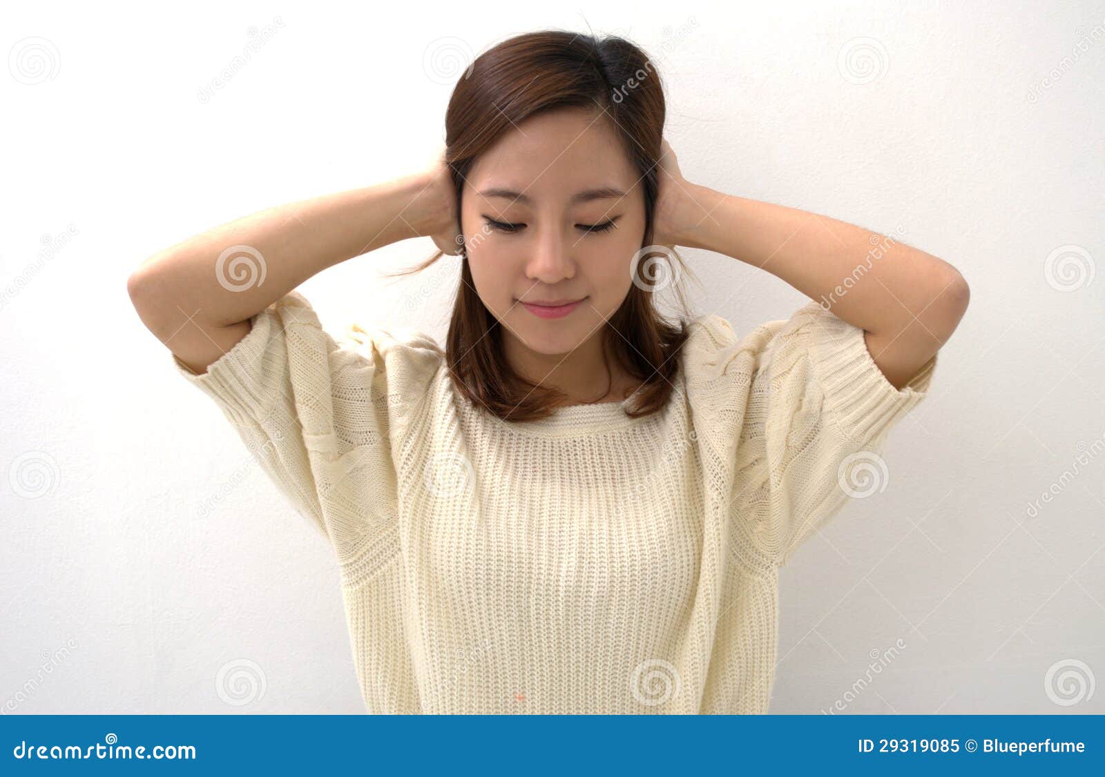 Girl keeps her ears shut stock image. Image of girl, person - 29319085
