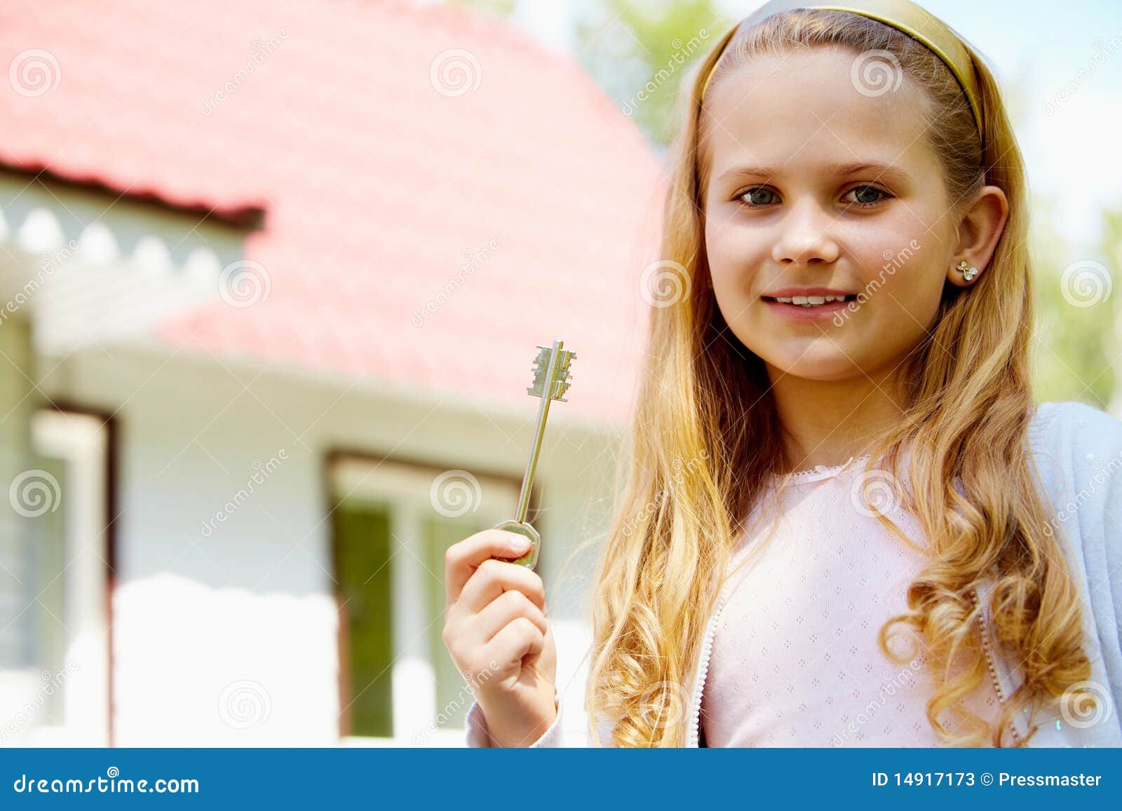 Girl with key stock image. Image of house, glance, expression - 14917173