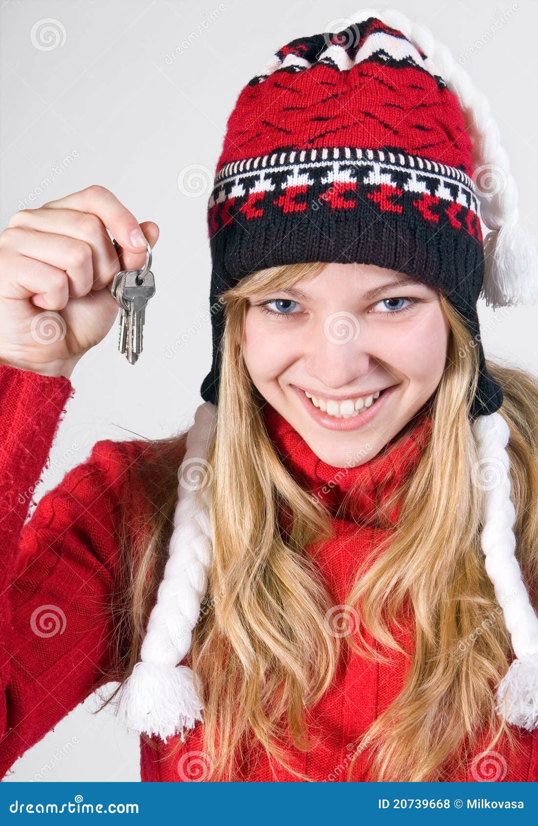 Girl with keys stock photo. Image of female, beautiful - 20739668