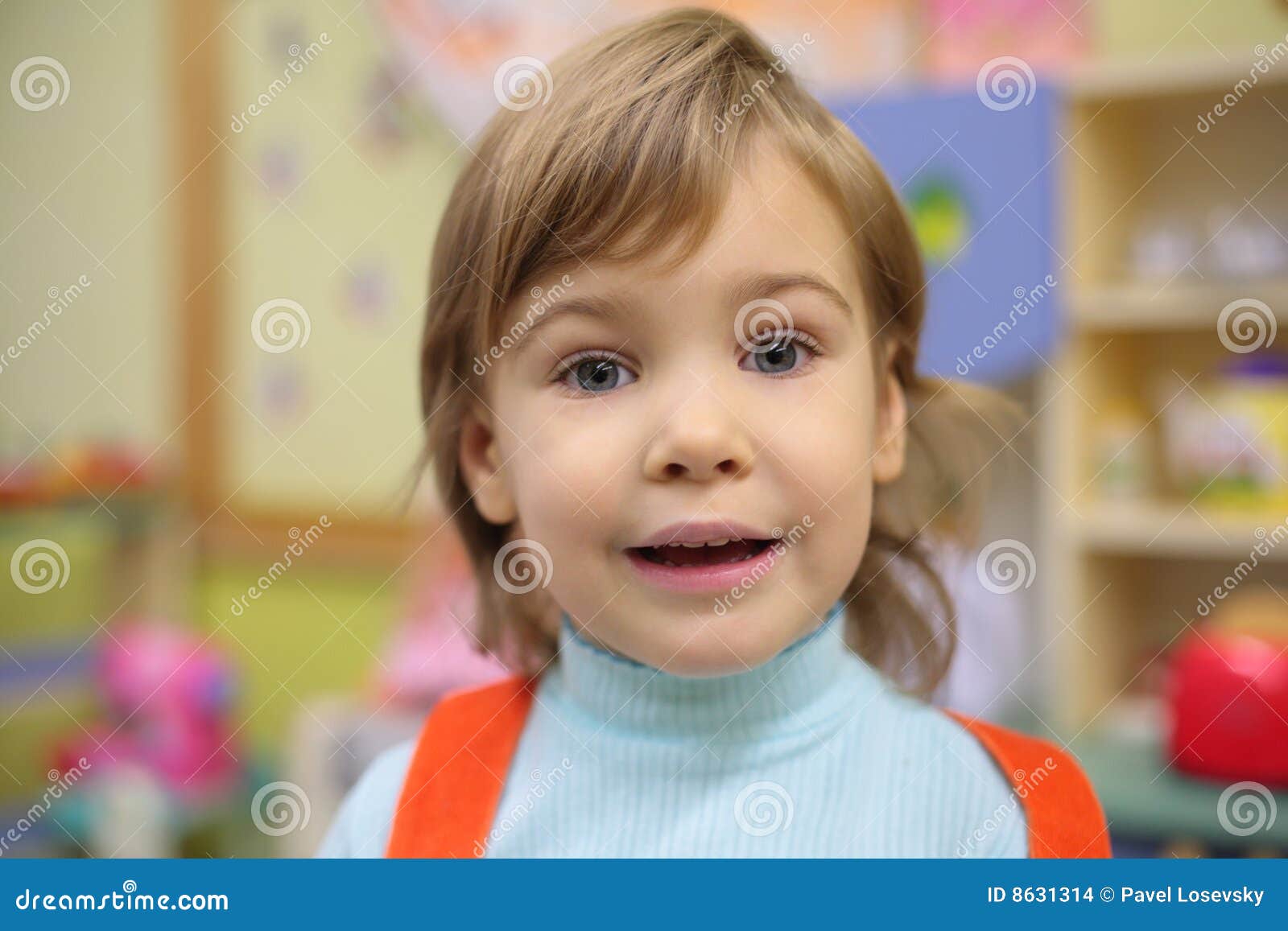 Girl in kindergarten stock photo. Image of indoors, clothing - 8631314
