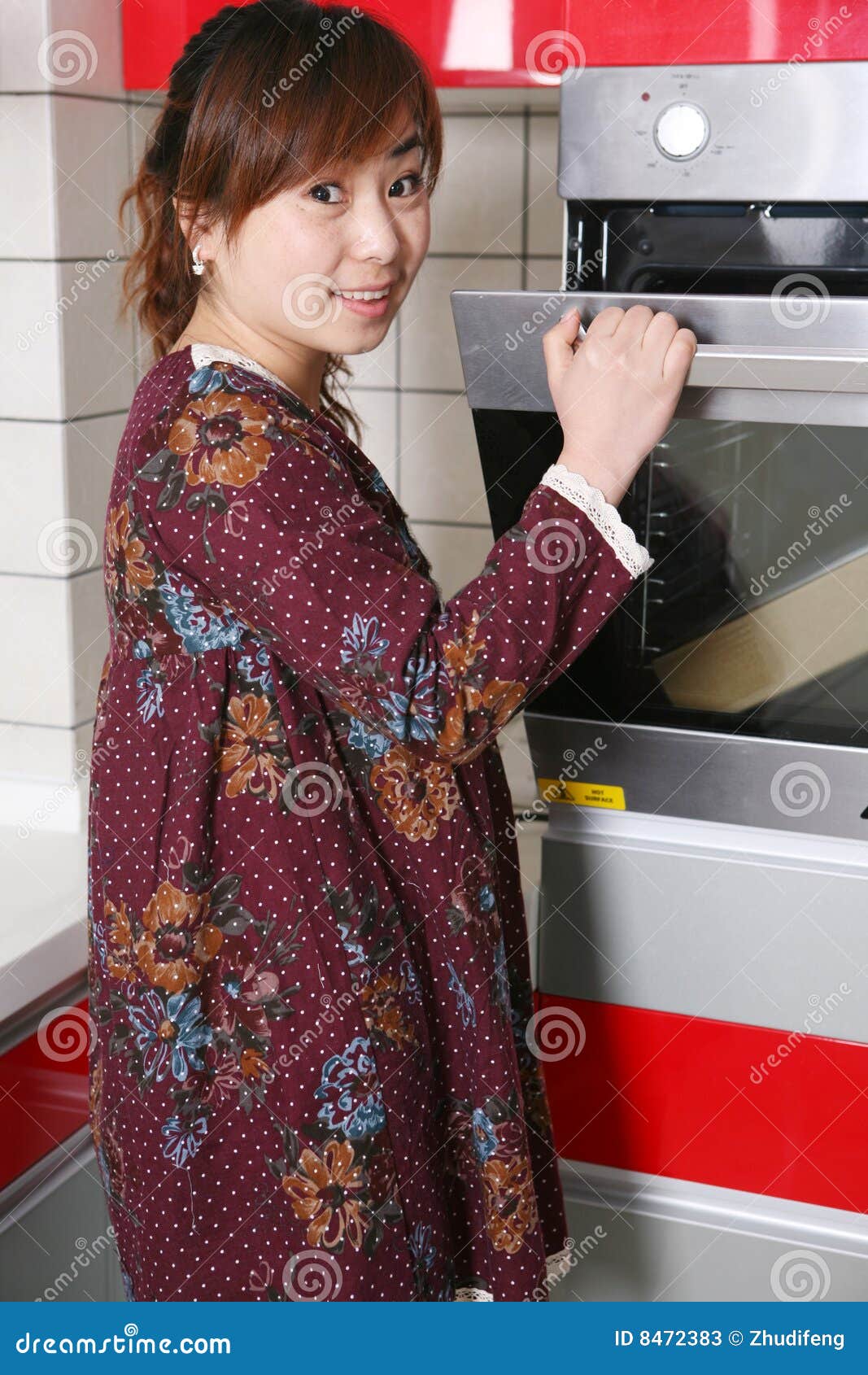 Girl in kitchen stock image. Image of model, portrait - 8472383
