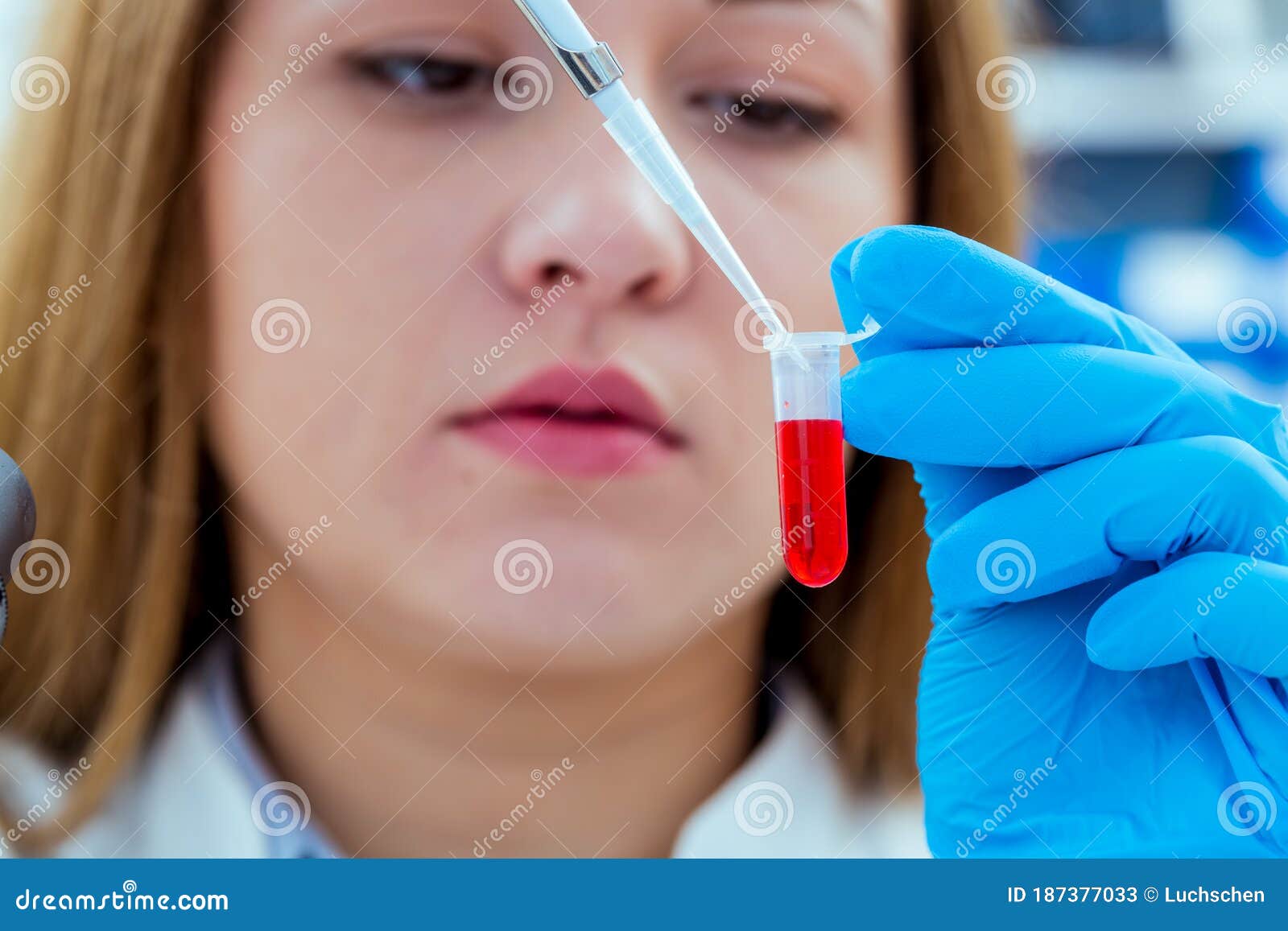 Girl Lab Technician at the Clinic`s Microbiology Laboratory Stock Image ...