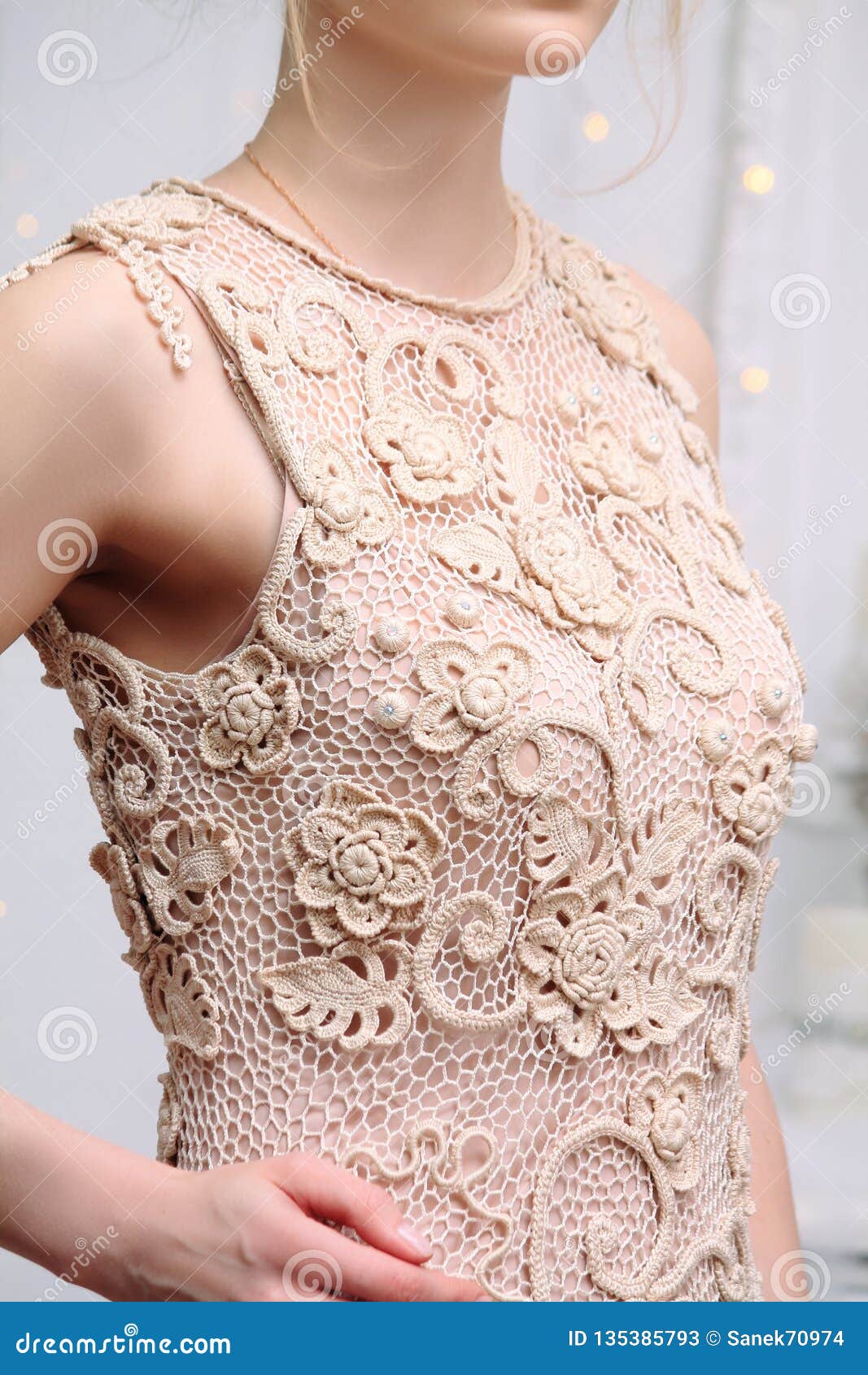 Girl in lace stock image. Image of model, beauty, gift - 135385793