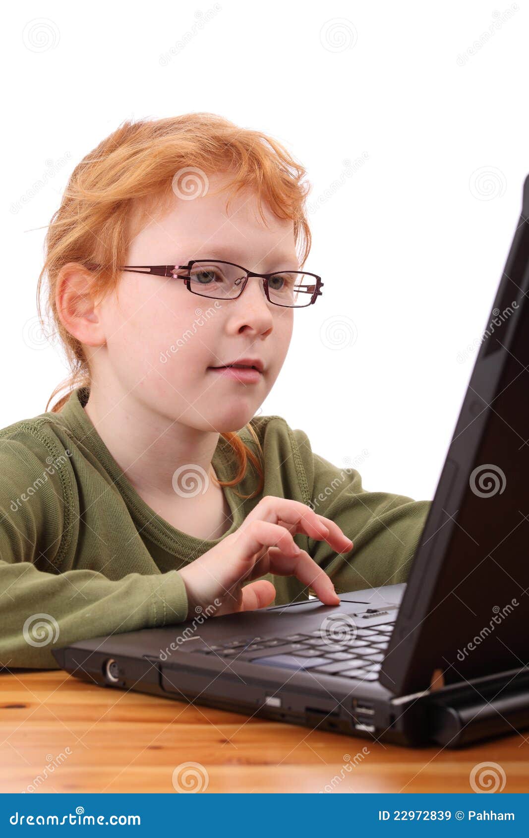 Girl with laptop stock image. Image of laptop, isolated - 22972839