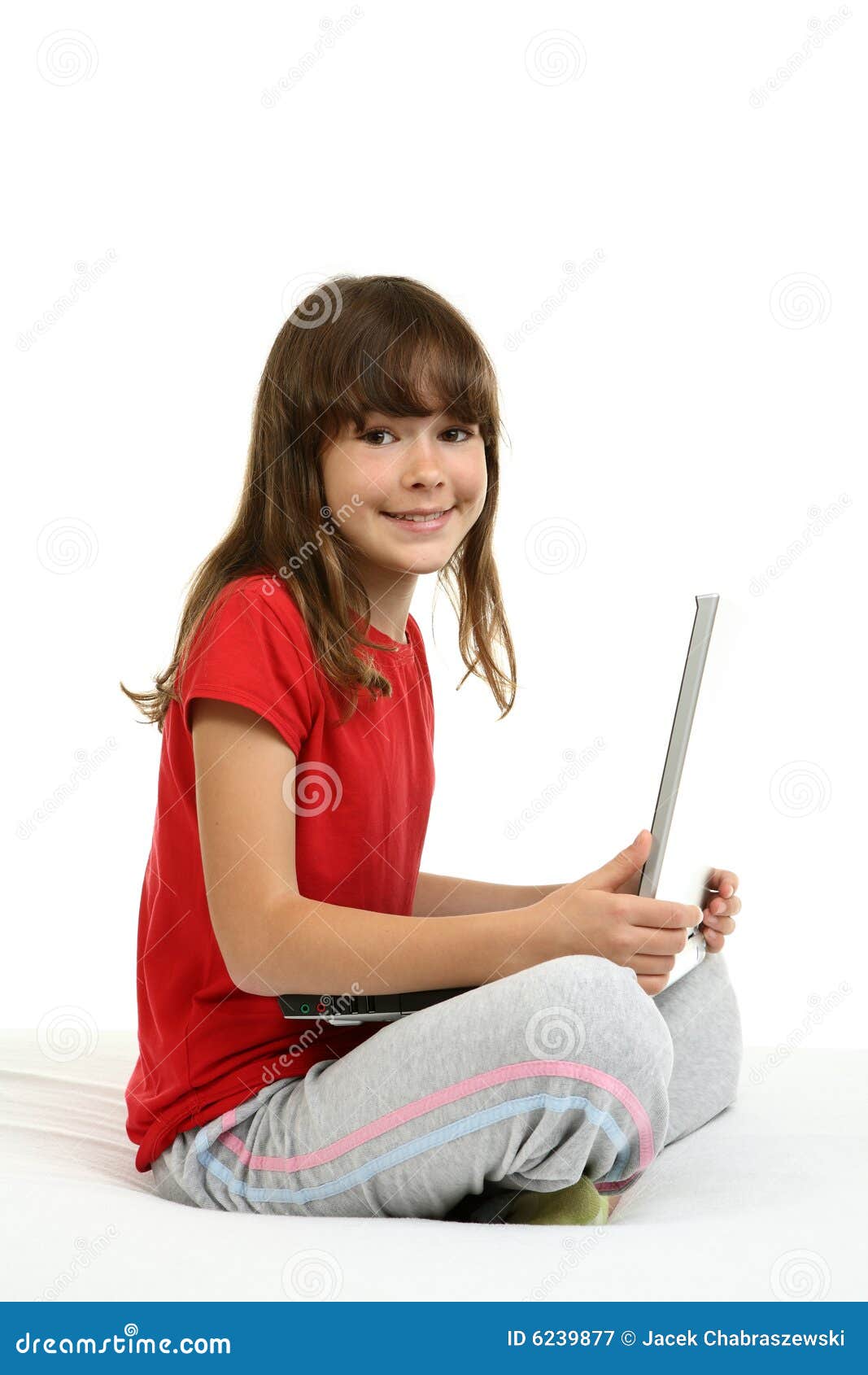 Girl with laptop stock image. Image of girl, laptop, notebook - 6239877