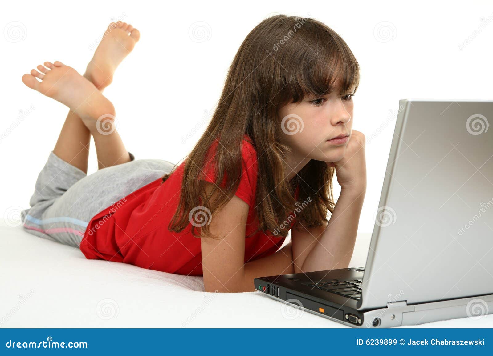 Girl with laptop stock image. Image of smile, computer - 6239899