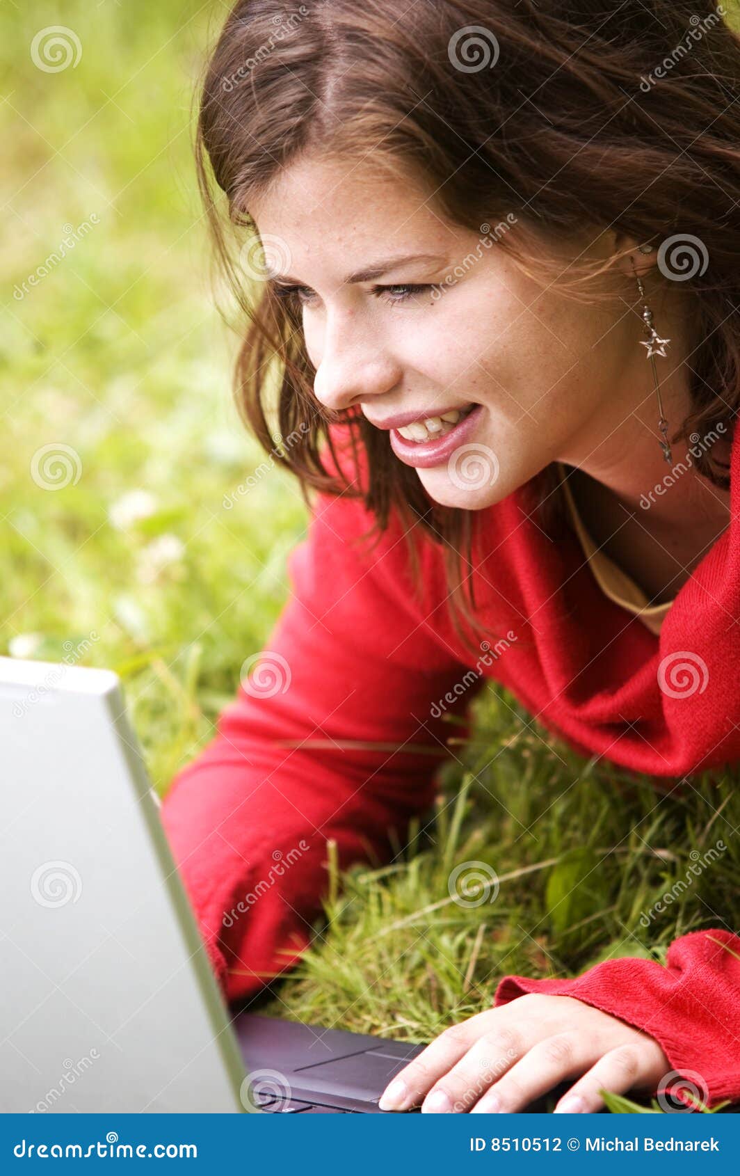 Girl with laptop stock photo. Image of life, notebook - 8510512