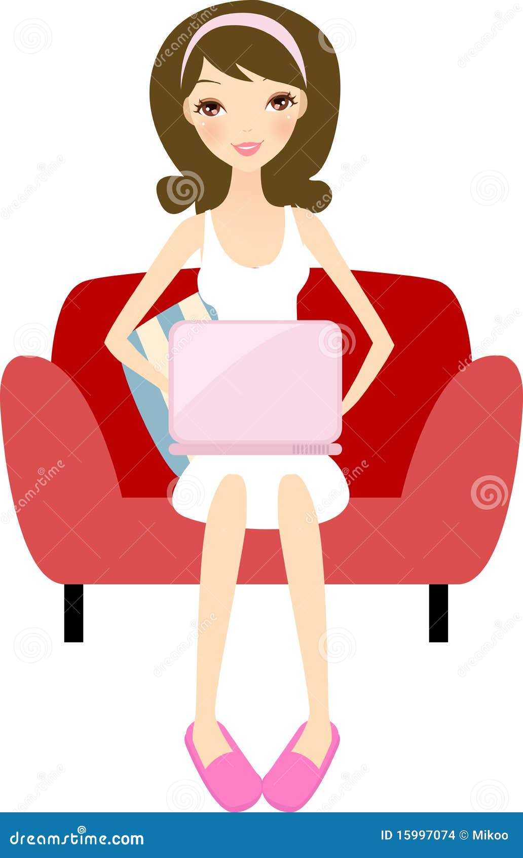 Girl relaxing clipart