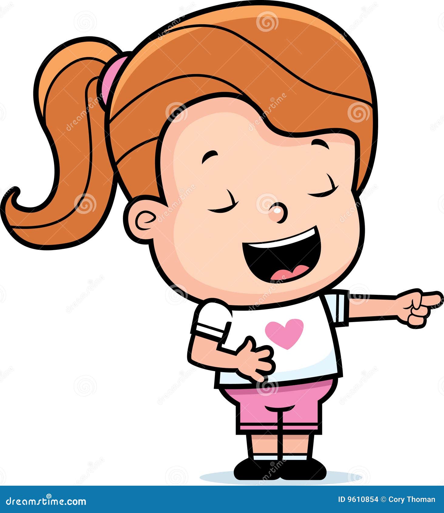 Girl Laughing stock vector. Illustration of cartoon, vector - 9610854