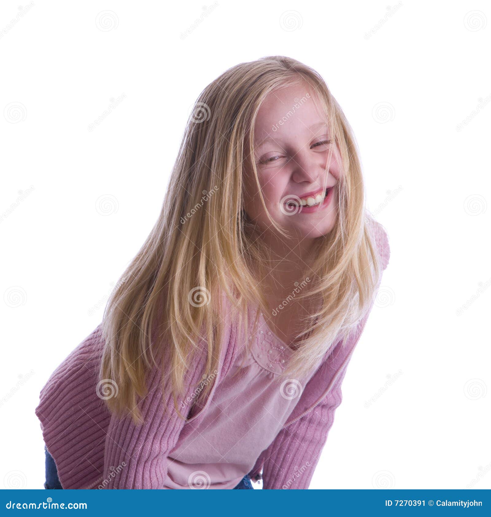 Girl Laughing until Red stock image. Image of amused, laugh - 7270391