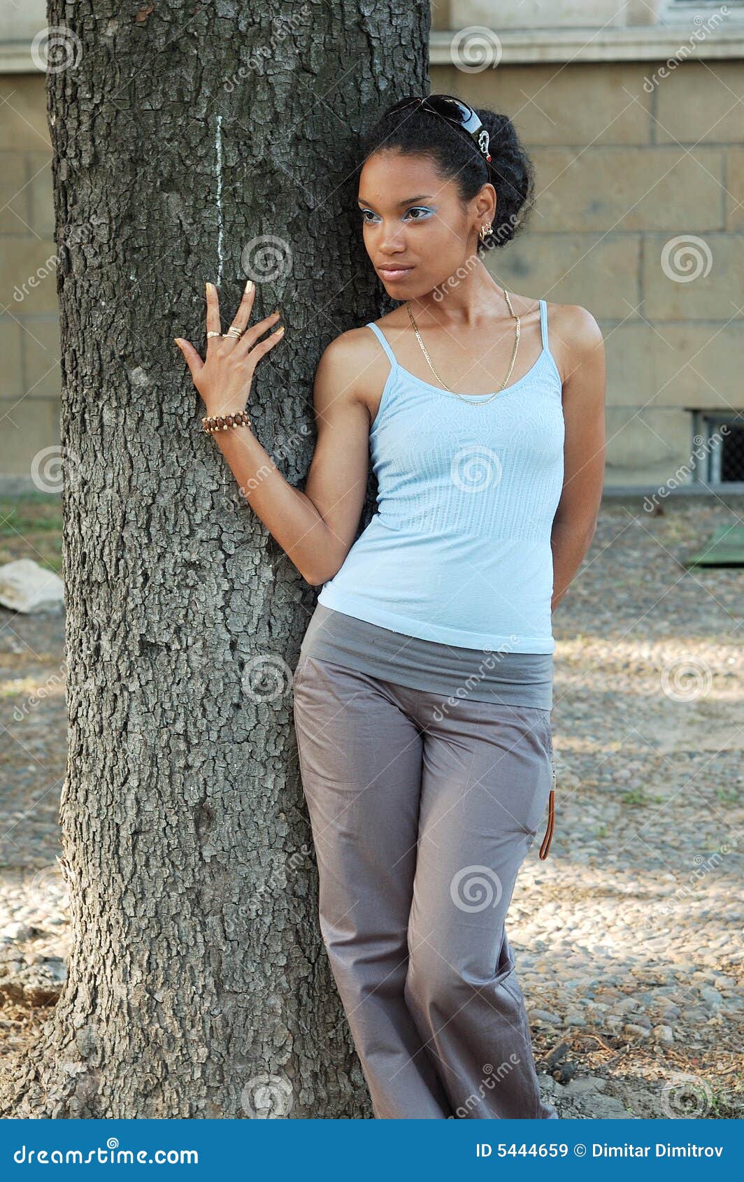 Girl Leaning On Wooden Railing Royalty-Free Stock Image | CartoonDealer ...