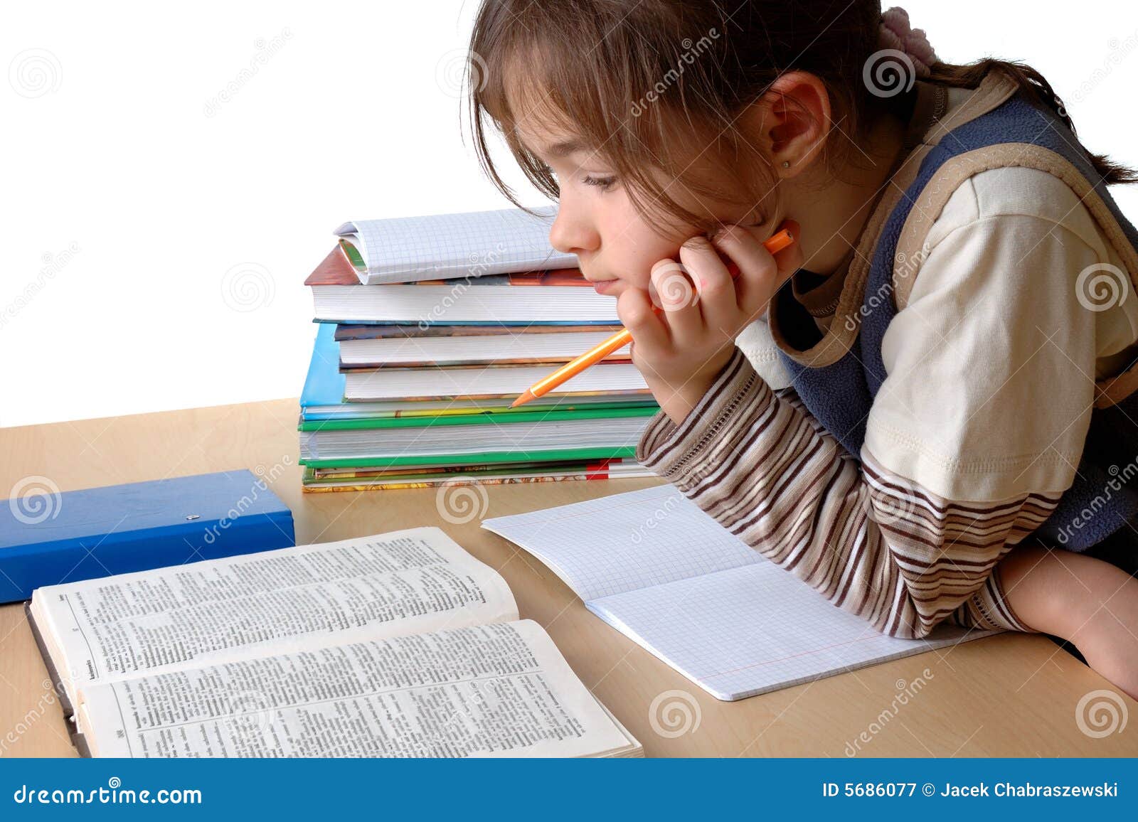 Girl learning stock image. Image of examination, learn - 5686077