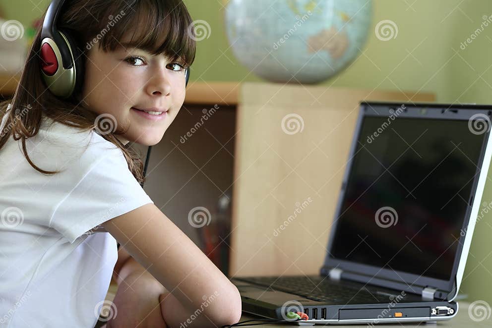 Girl learning stock image. Image of kids, globe, people - 6161017