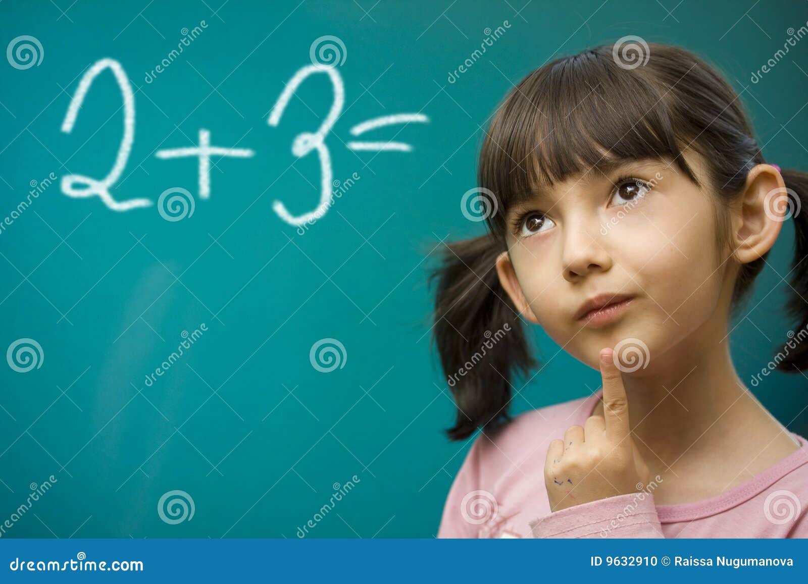 Girl learning math. stock photo. Image of formula, young - 9632910