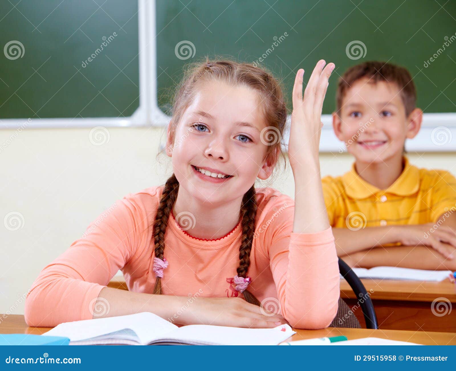 Girl at lesson stock photo. Image of beautiful, elementary - 29515958