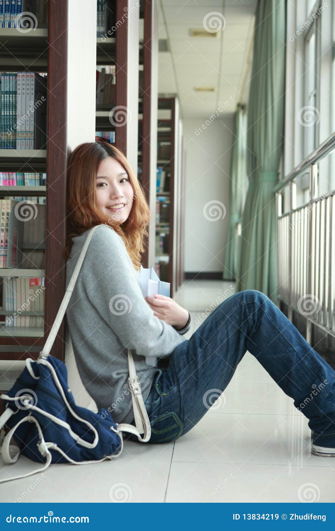 Girl in library stock image. Image of lady, girl, education - 13834219
