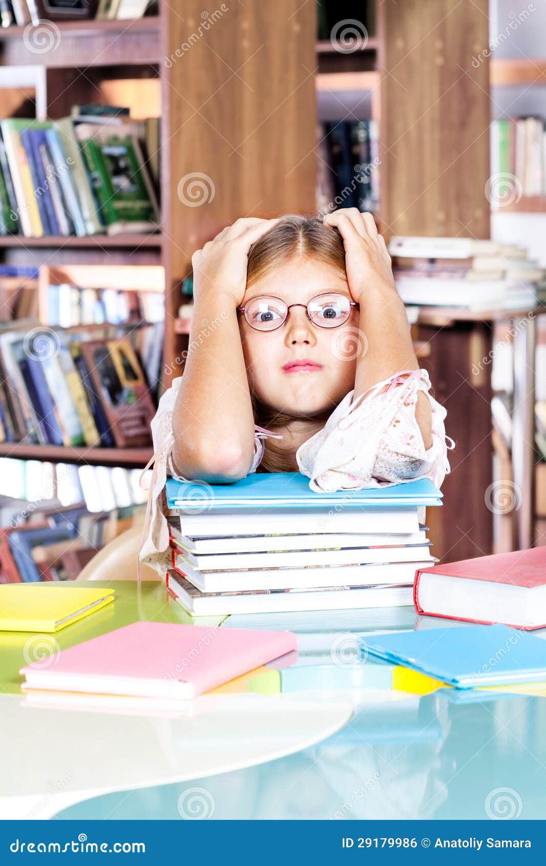 Girl in a library stock photo. Image of girl, intelligent - 29179986