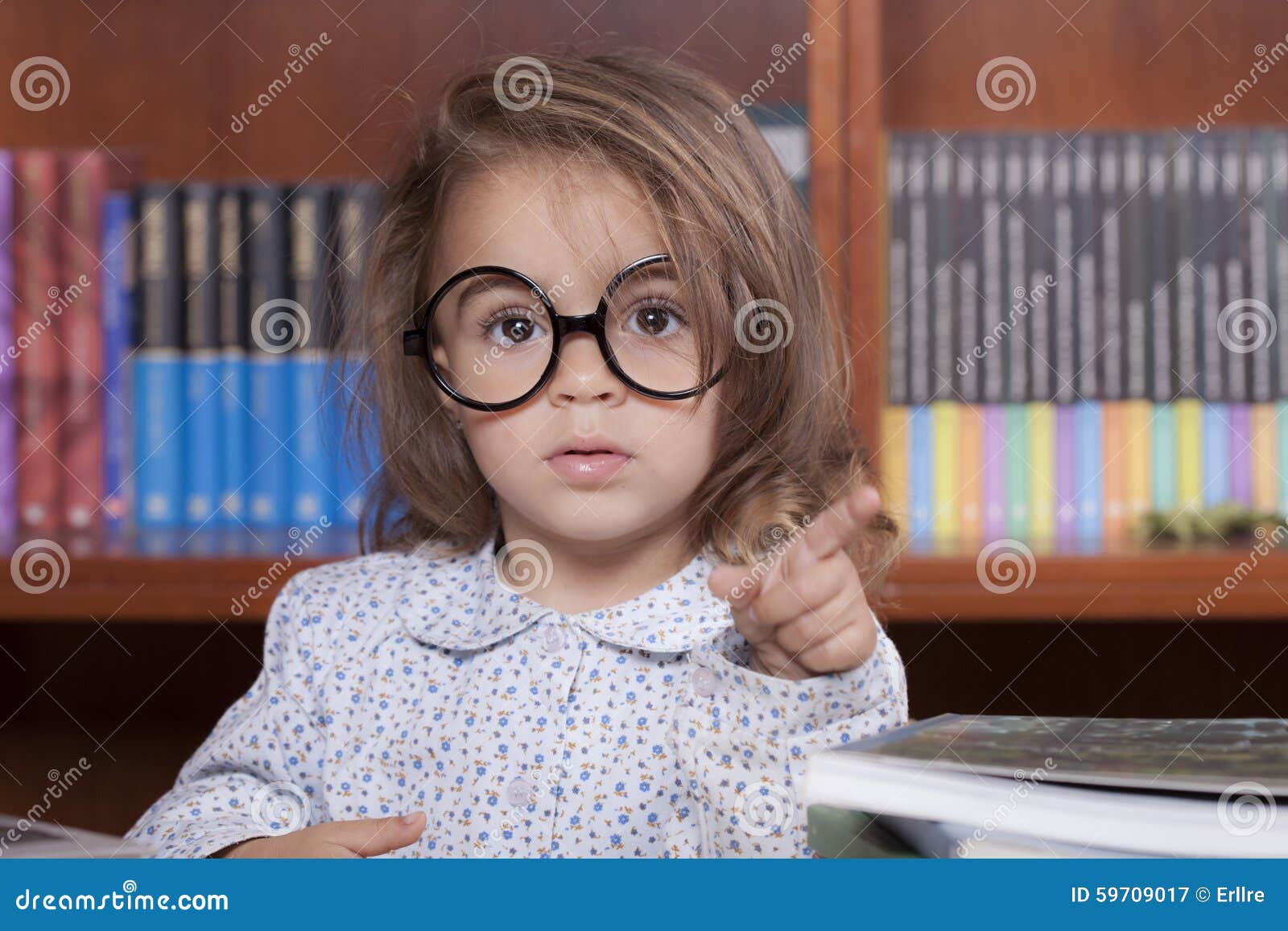 Girl in library stock image. Image of school, girl, pupil - 59709017