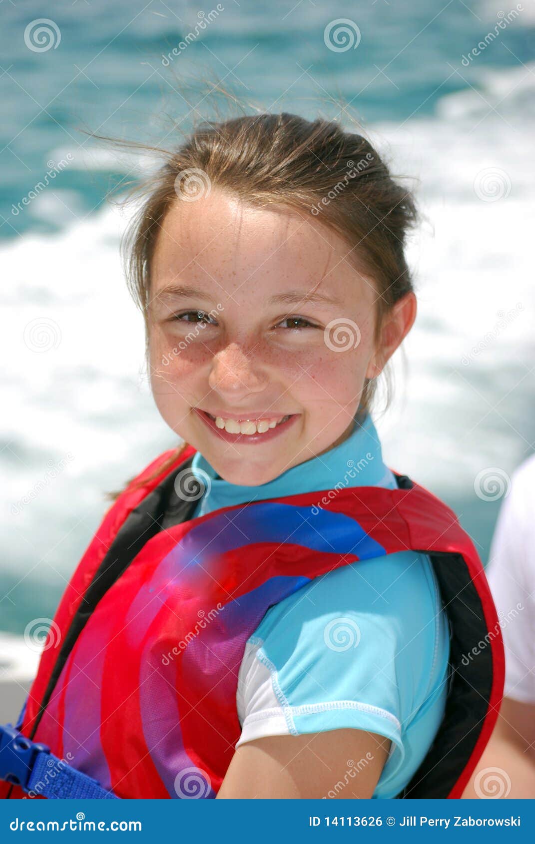 Girl with life vest stock photo. Image of girl, vest - 14113626