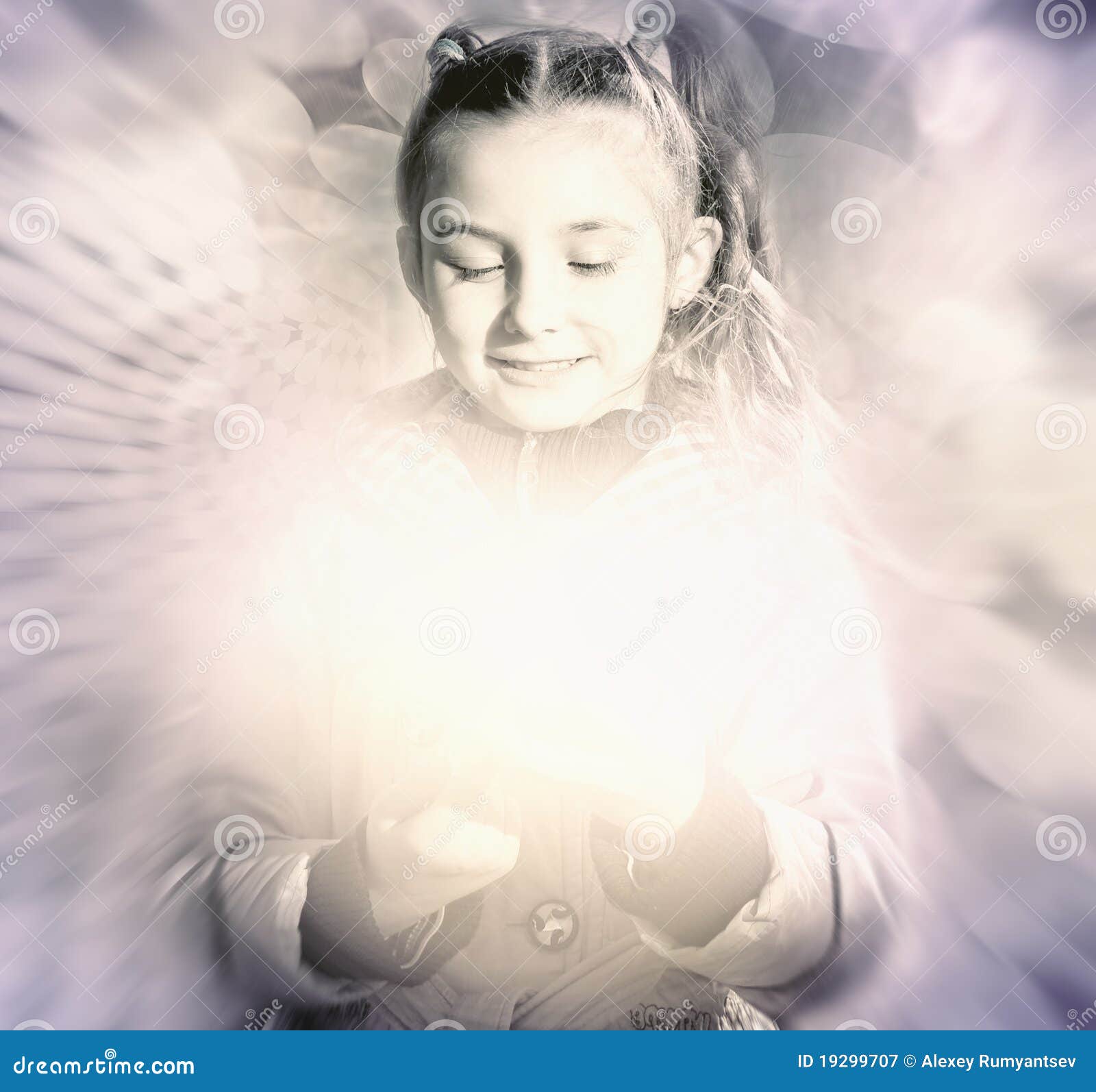 Girl in the light stock image. Image of young, holding - 19299707