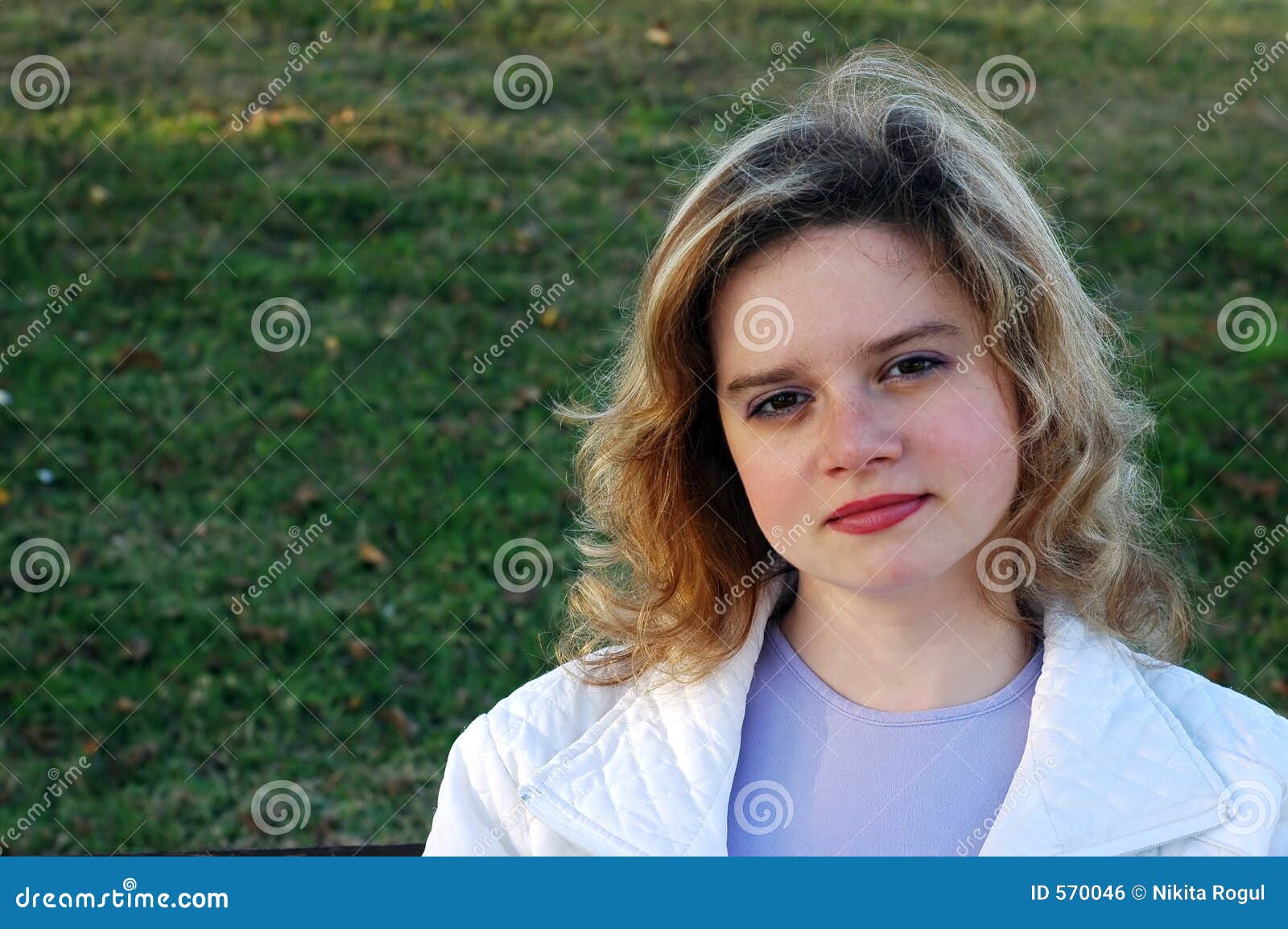 Girl with light smile stock photo. Image of young, models - 570046