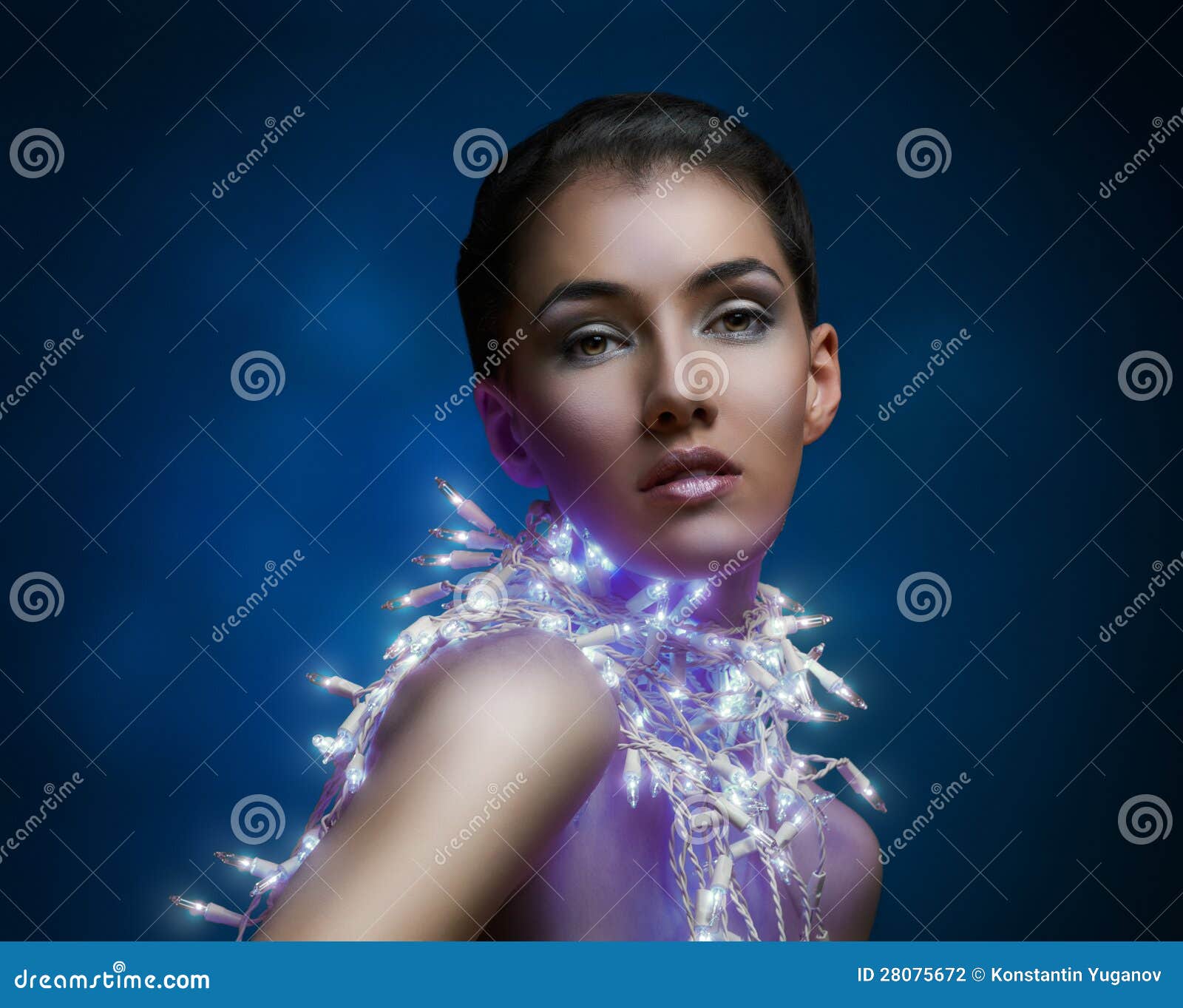 Girl in the lights stock photo. Image of diamond, beauty - 28075672