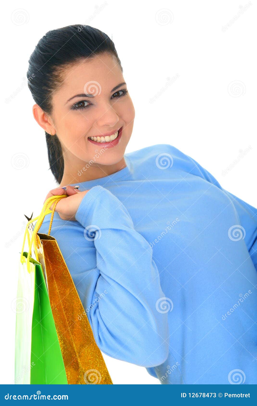 Girl Like Shopping stock image. Image of pretty, beautiful - 12678473