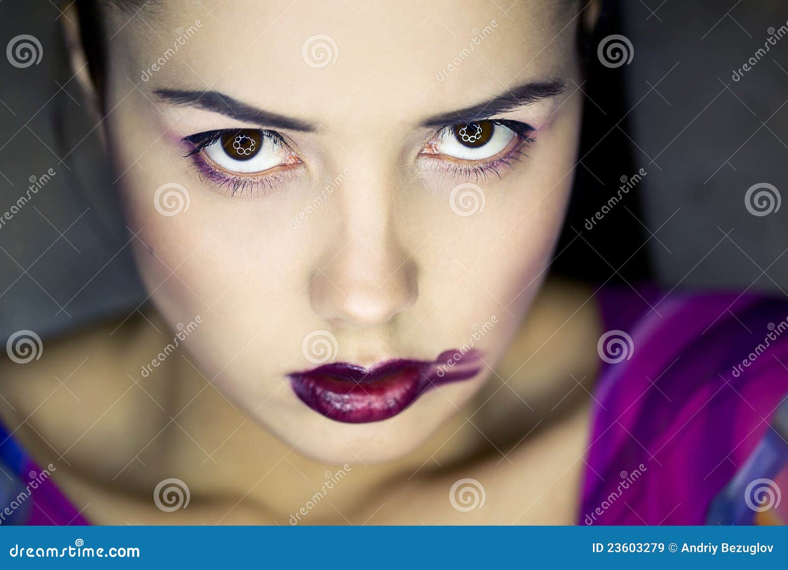 Girl and lips stock image. Image of lipstick, bright - 23603279