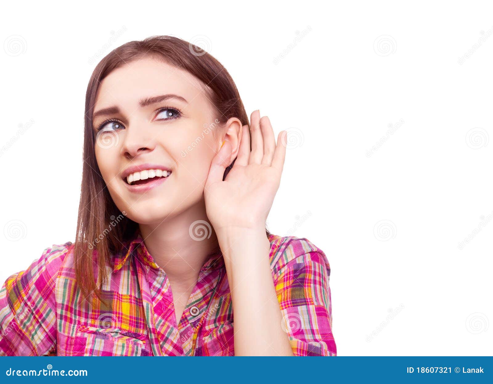 Girl listening stock image. Image of beautiful, joyful - 18607321