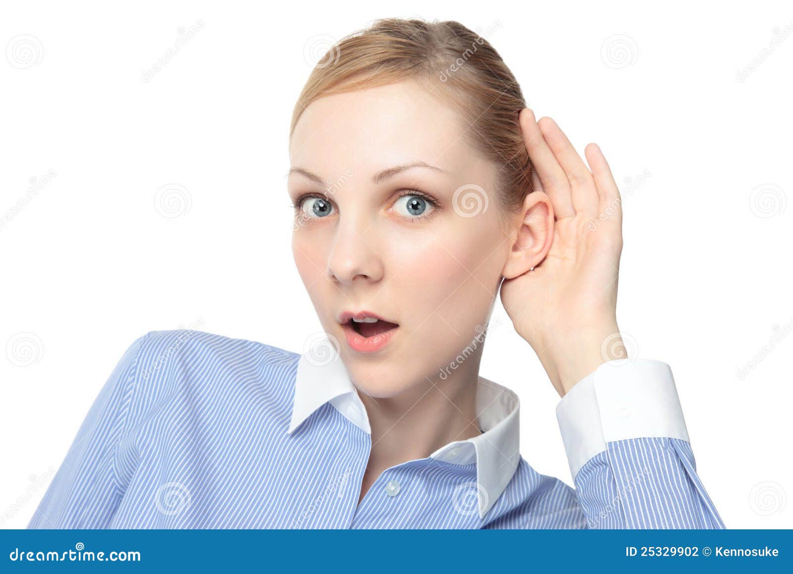 Girl listening intently stock photo. Image of face, listening - 25329902