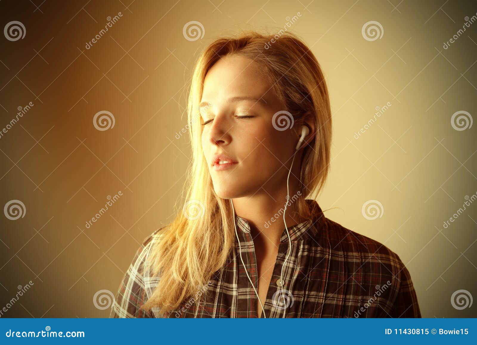 Girl listening music stock image. Image of female, music - 11430815
