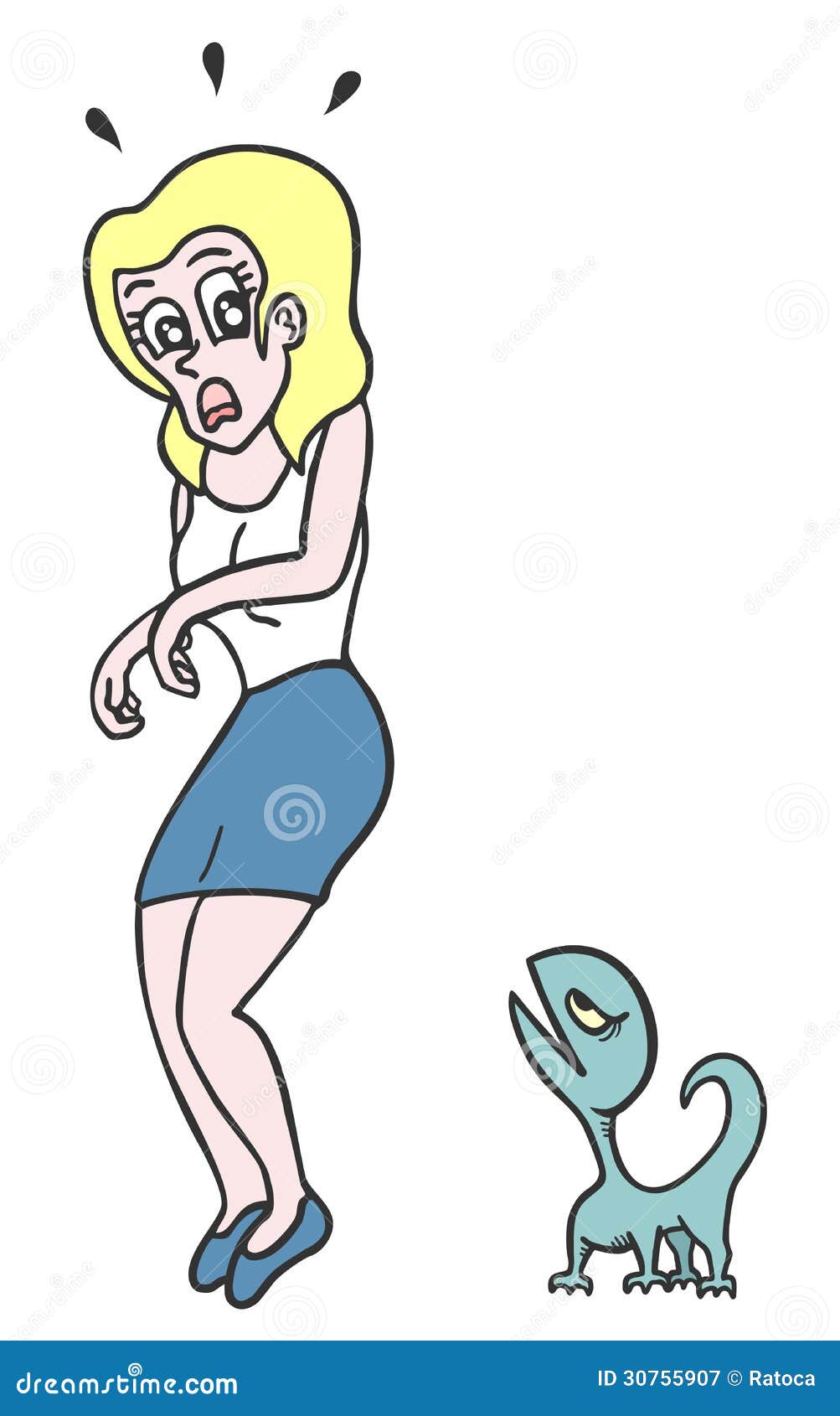 Girl and lizard stock vector. Illustration of indigenous - 30755907