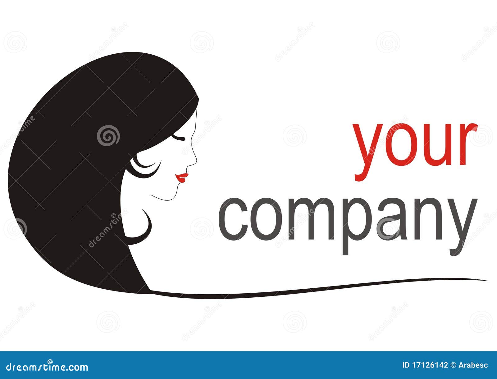 Girl logo_your company stock vector. Illustration of hairstyle - 17126142