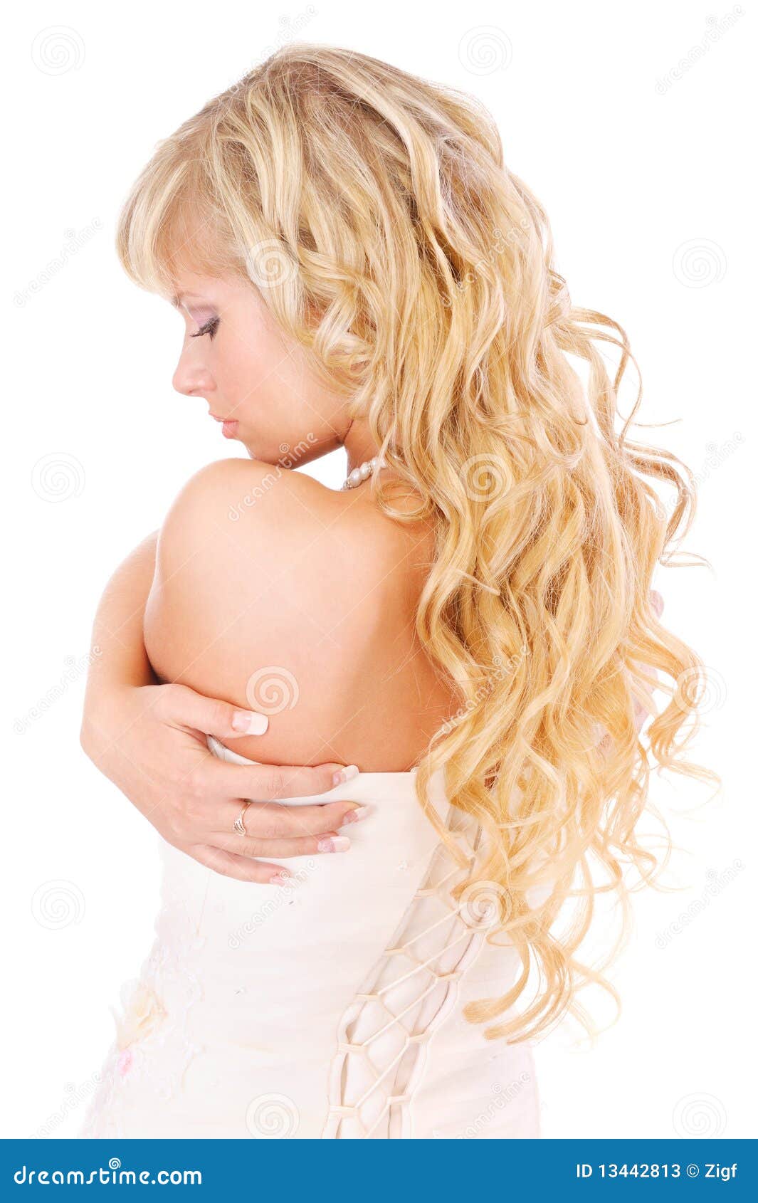 Girl with Long Fair Hair from Back Stock Image - Image of european ...
