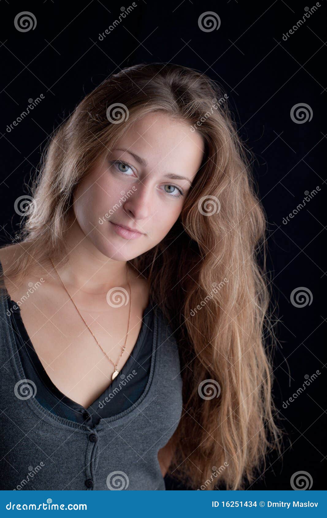 Girl with long hair stock photo. Image of female, girls - 16251434
