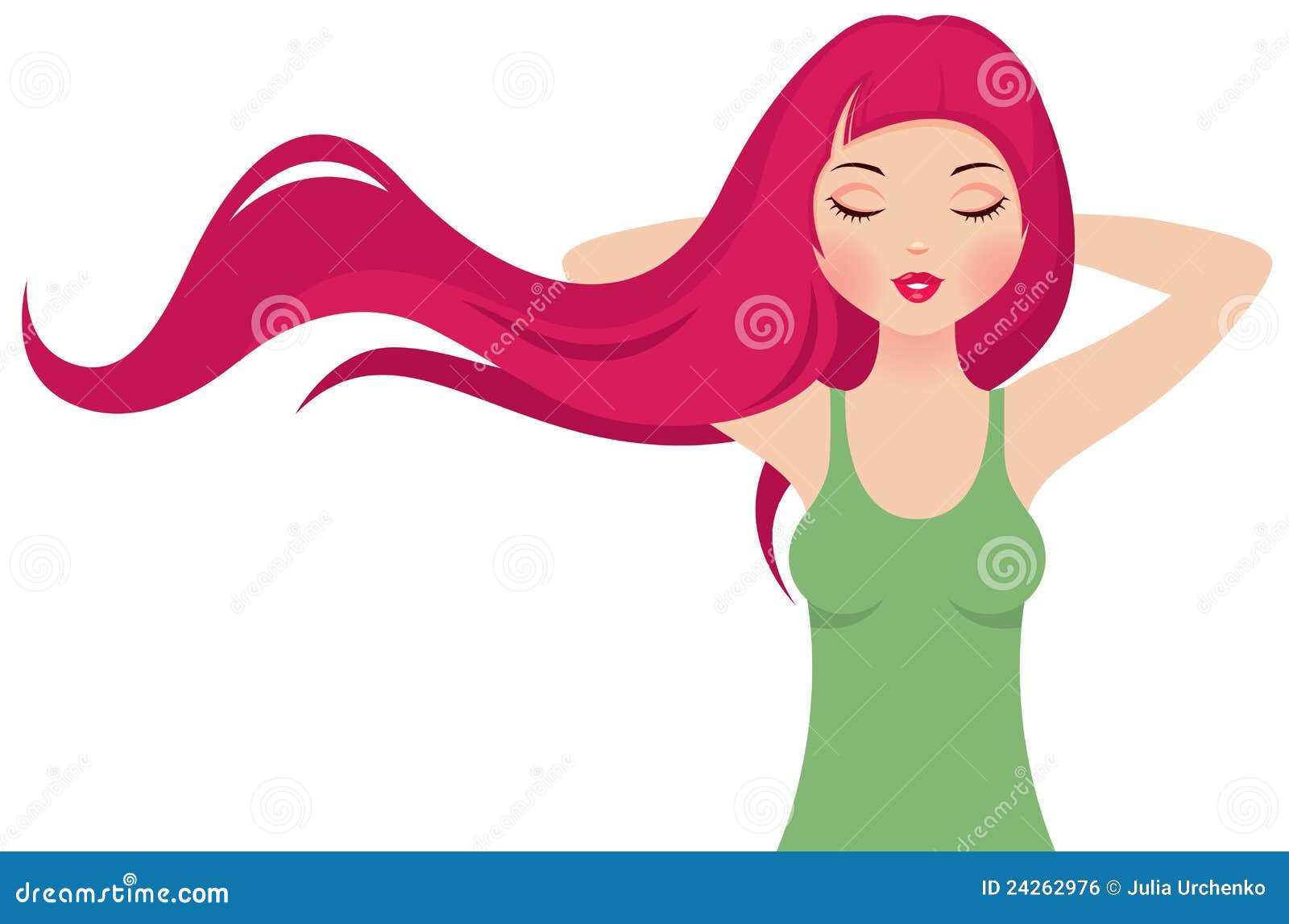 Pink Hair Shows Haircare Haircut And Hairstyle Royalty-Free Stock Photo ...