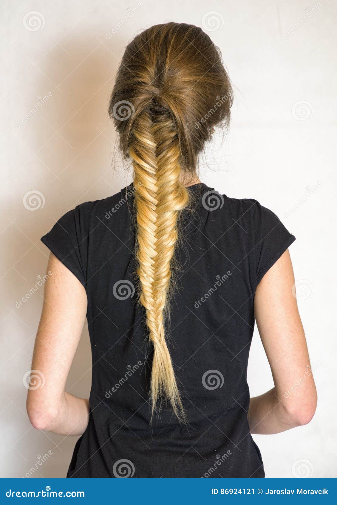 Girl with long plait stock image. Image of plait, blonde - 86924121
