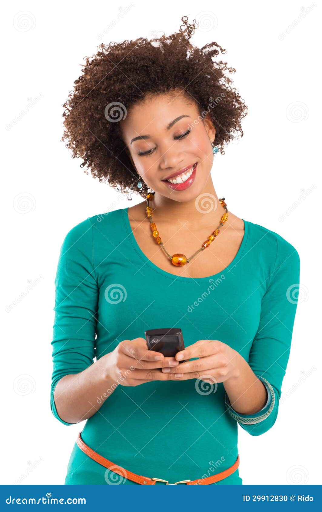 Young Woman Looking at Cellphone Stock Photo - Image of cellphone ...