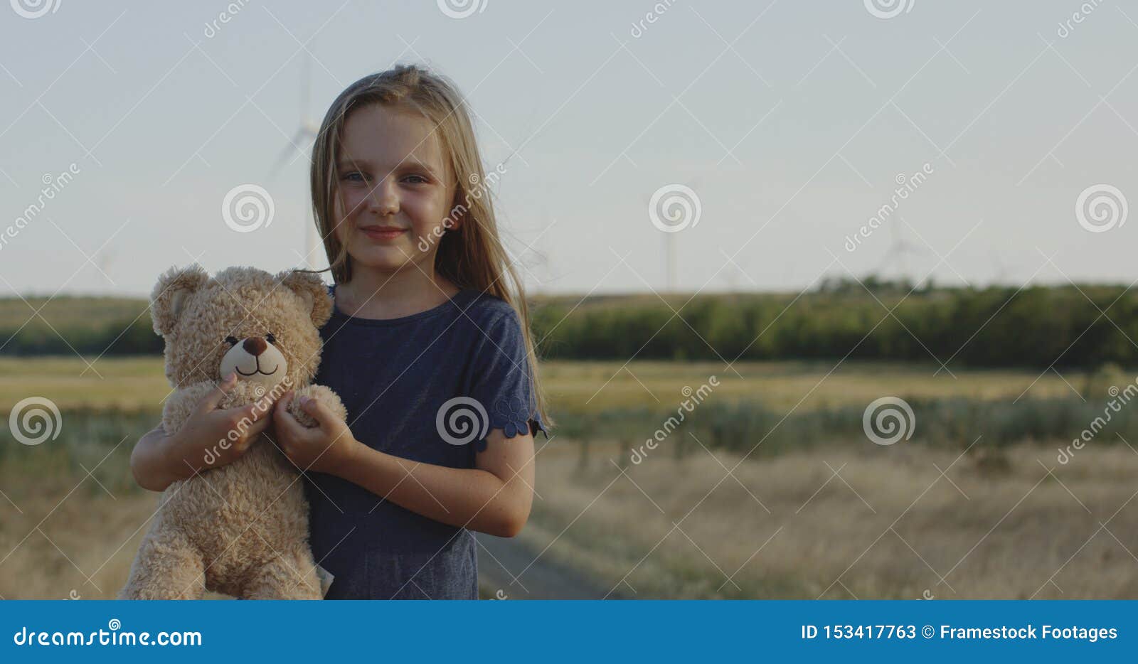 Girl Looking Around in Field Stock Image - Image of male, nature: 153417763