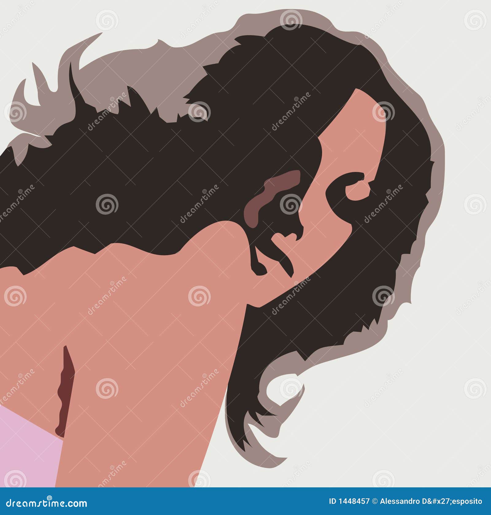 Girl looking back stock vector. Illustration of appeal - 1448457